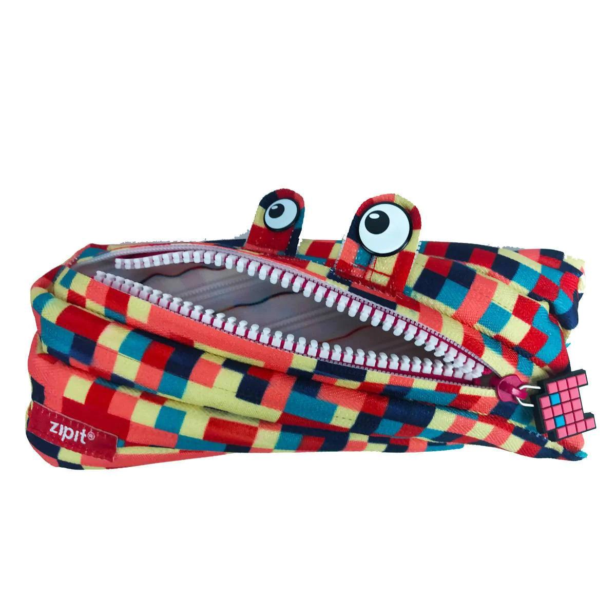 Pixel Monster Pouch Blue & Red For Kids