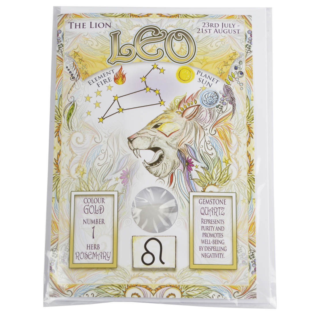 Zodiac Cards with Gemstones - Leo | Spectrum Store: Family Lifestyle Store