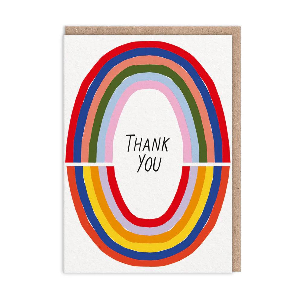 Thank You Double Rainbow Card For Kids