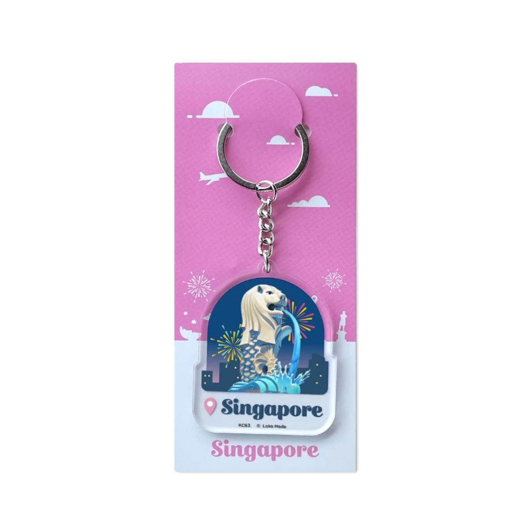 Singapore Keychain - Singapore Merlion's Nighttime Glow | Spectrum ...