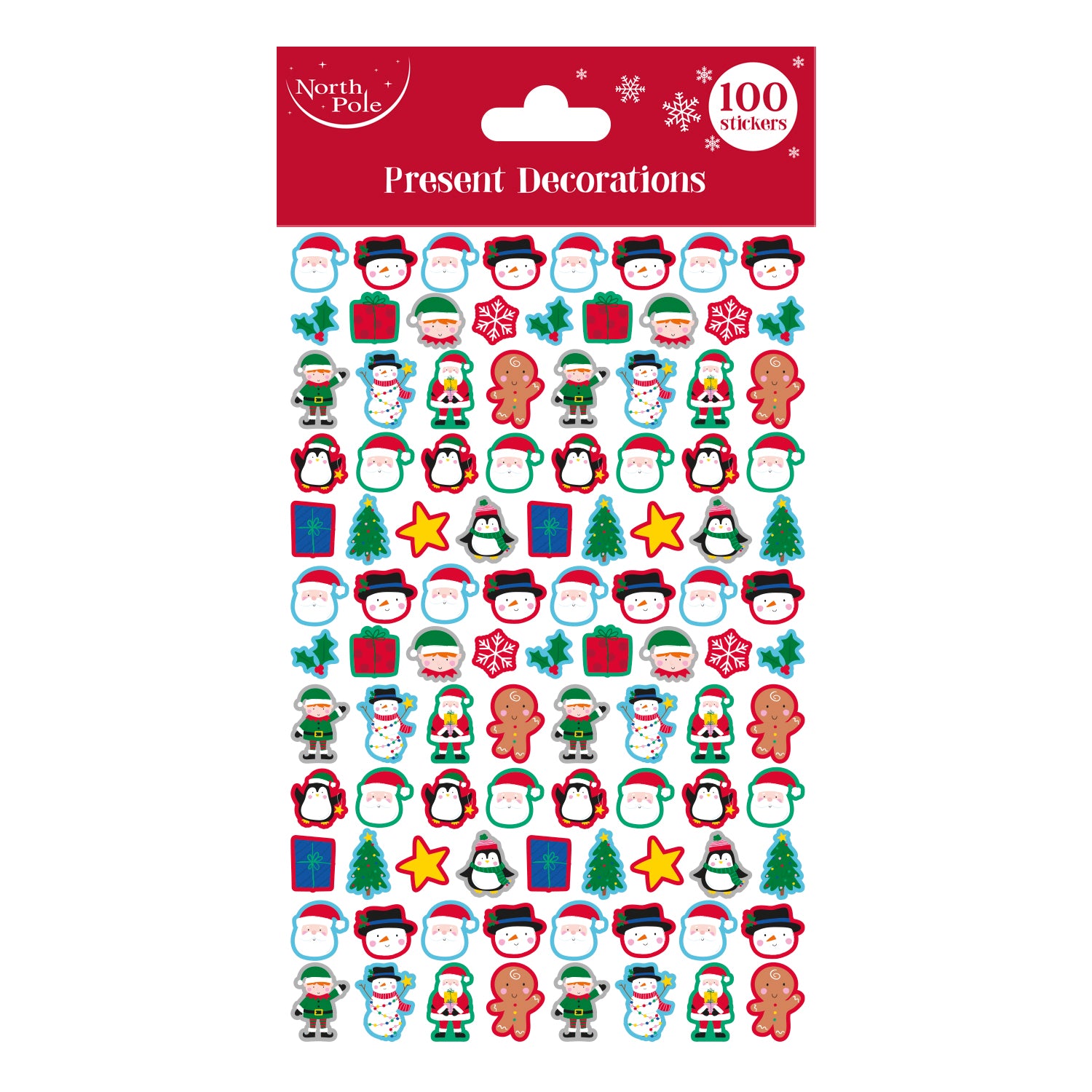 100 Pieces Christmas Decorations Stickers - Foam | Spectrum Store ...