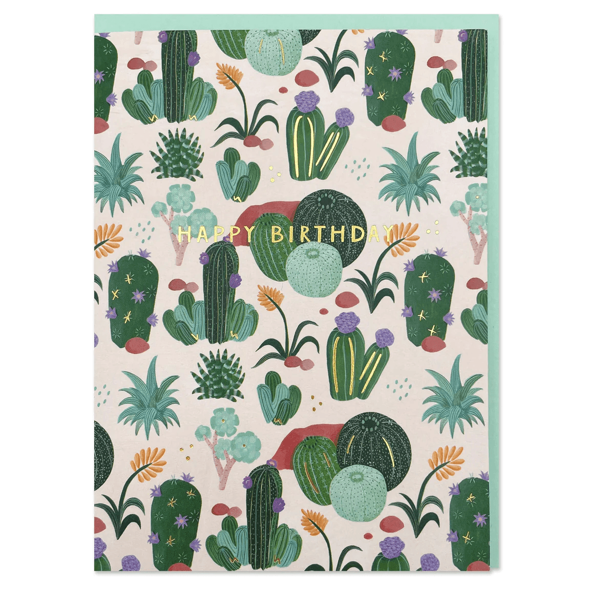 'Happy Birthday' - Cacti Pattern Card For Kids