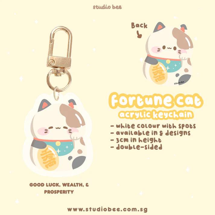 Fortune Cats Acrylic Keychain - Patches For Kids