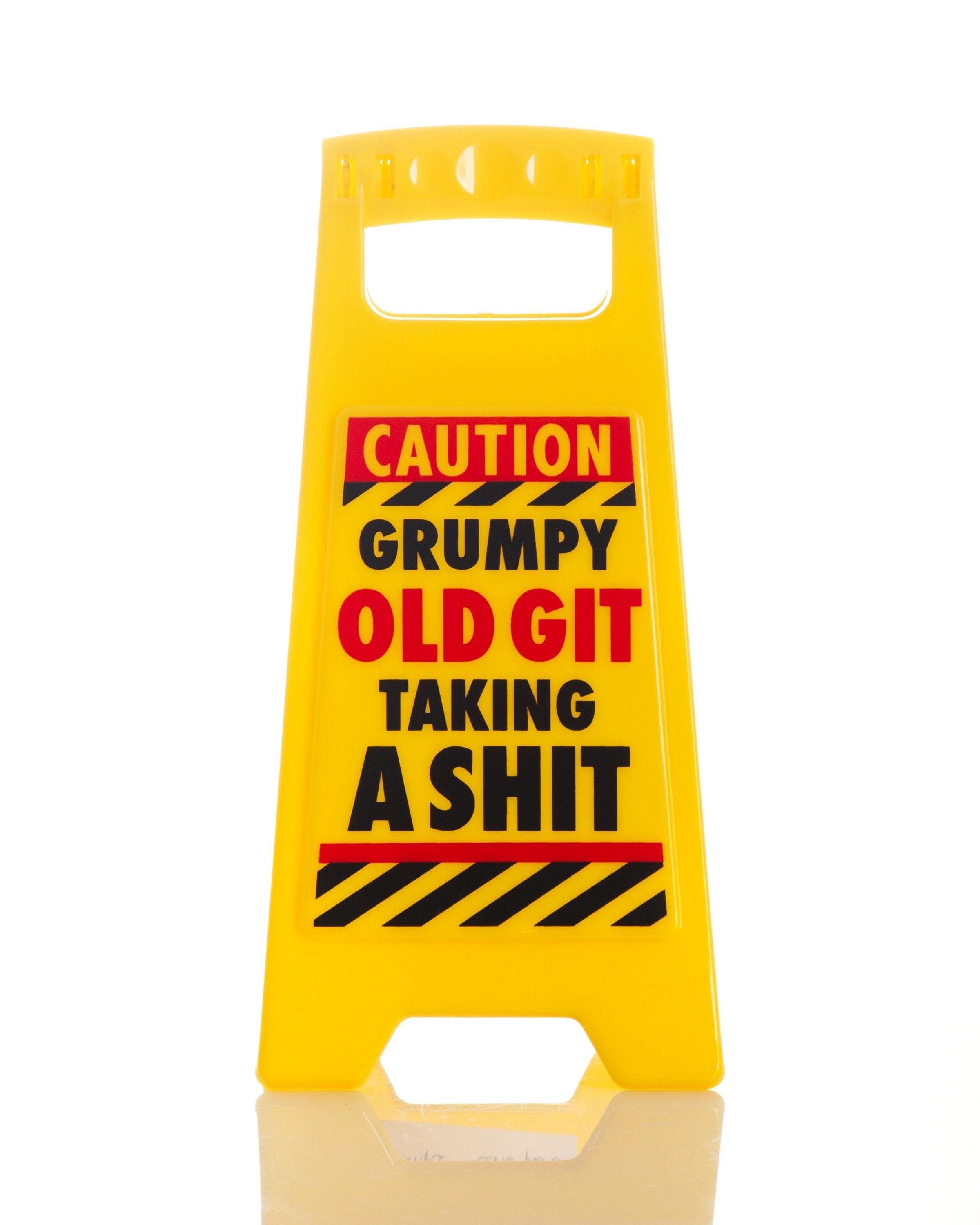 Desk Warning Sign - Grumpy Git For Kids