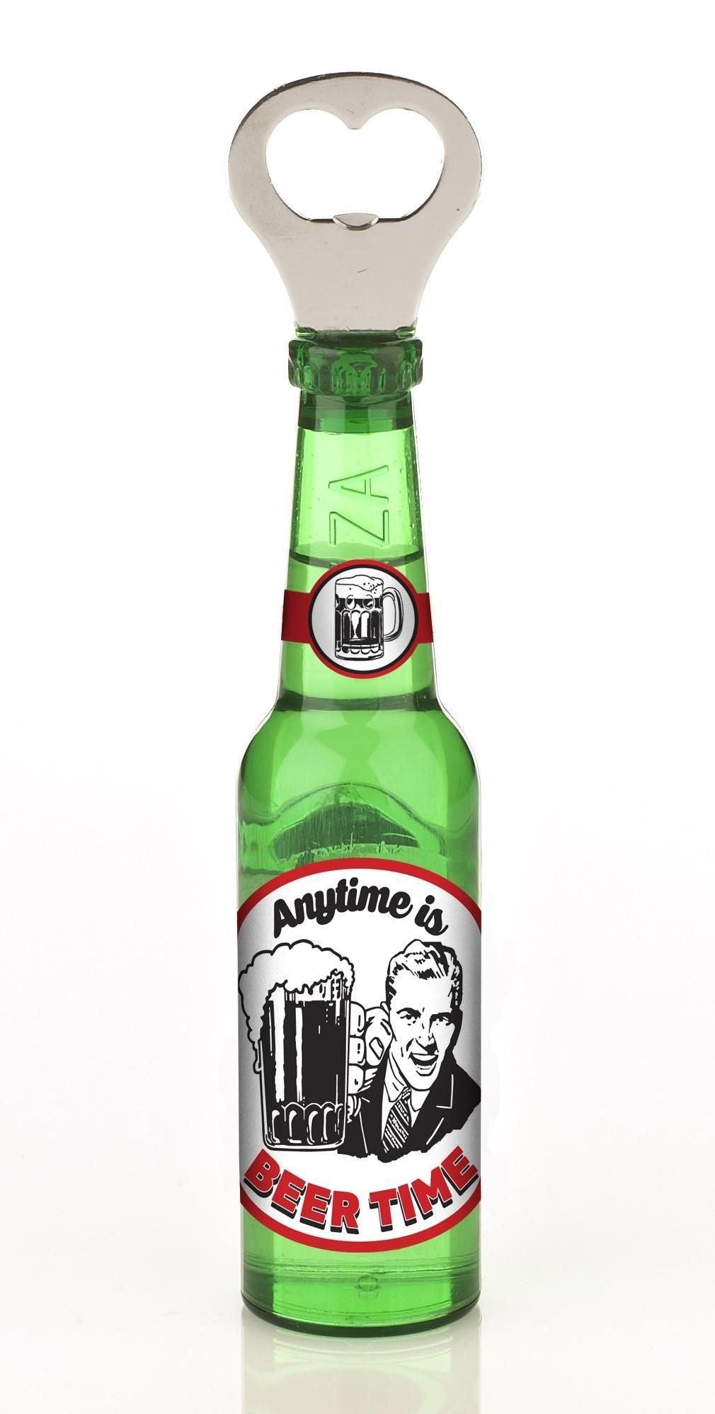 Magnetic Beer Bottle Shaped Bottle Opener - Anytime Is Beer Time ...