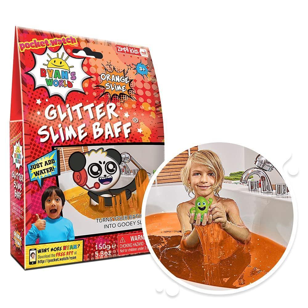 Ryan's World Gllitter Slime Baff 150g - Orange For Kids