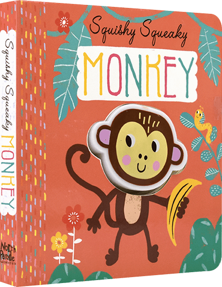 Squishy Squeaky Book - Monkey For Kids